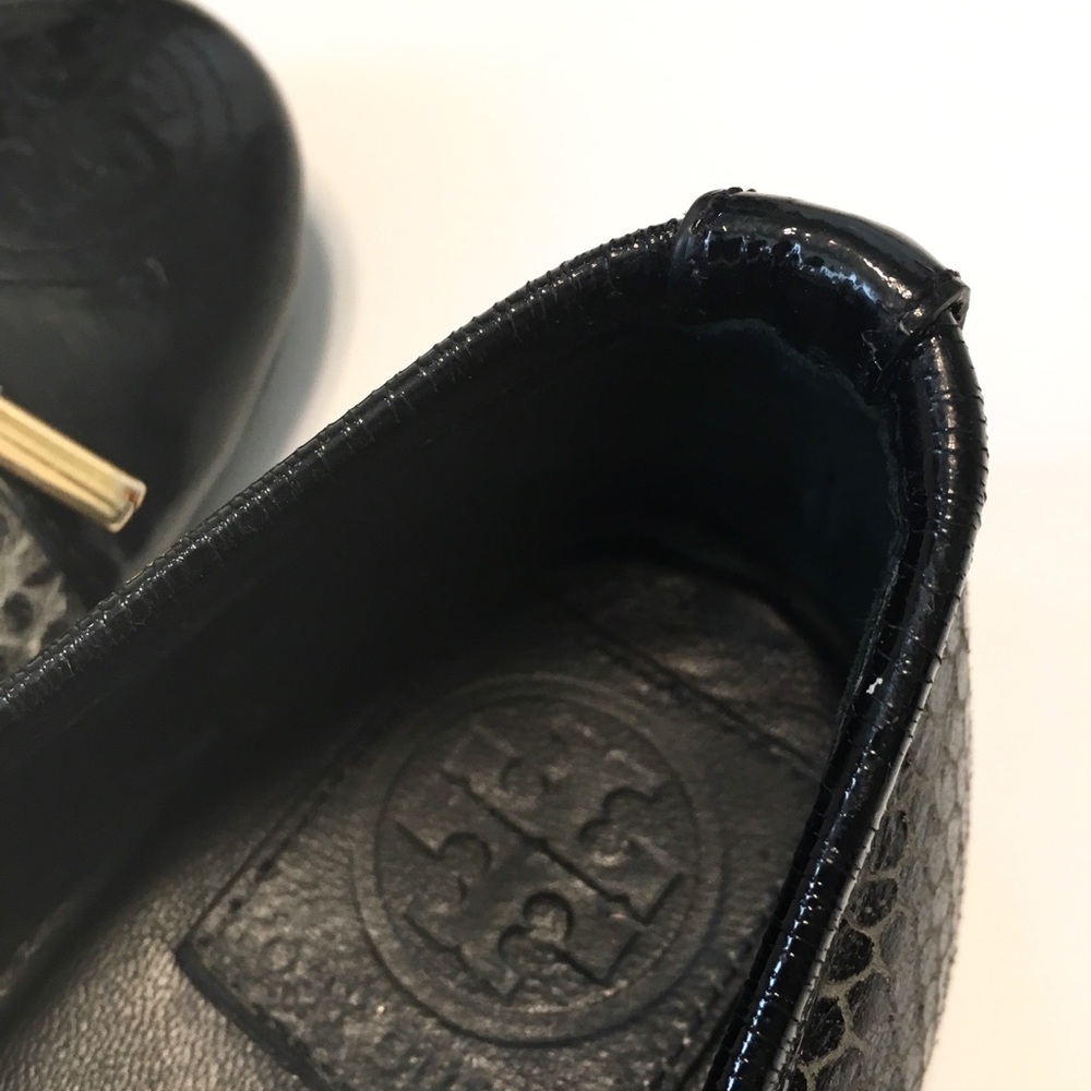 Tory Burch Smoke Roccia/Black Verbena Snake Flats - Gem